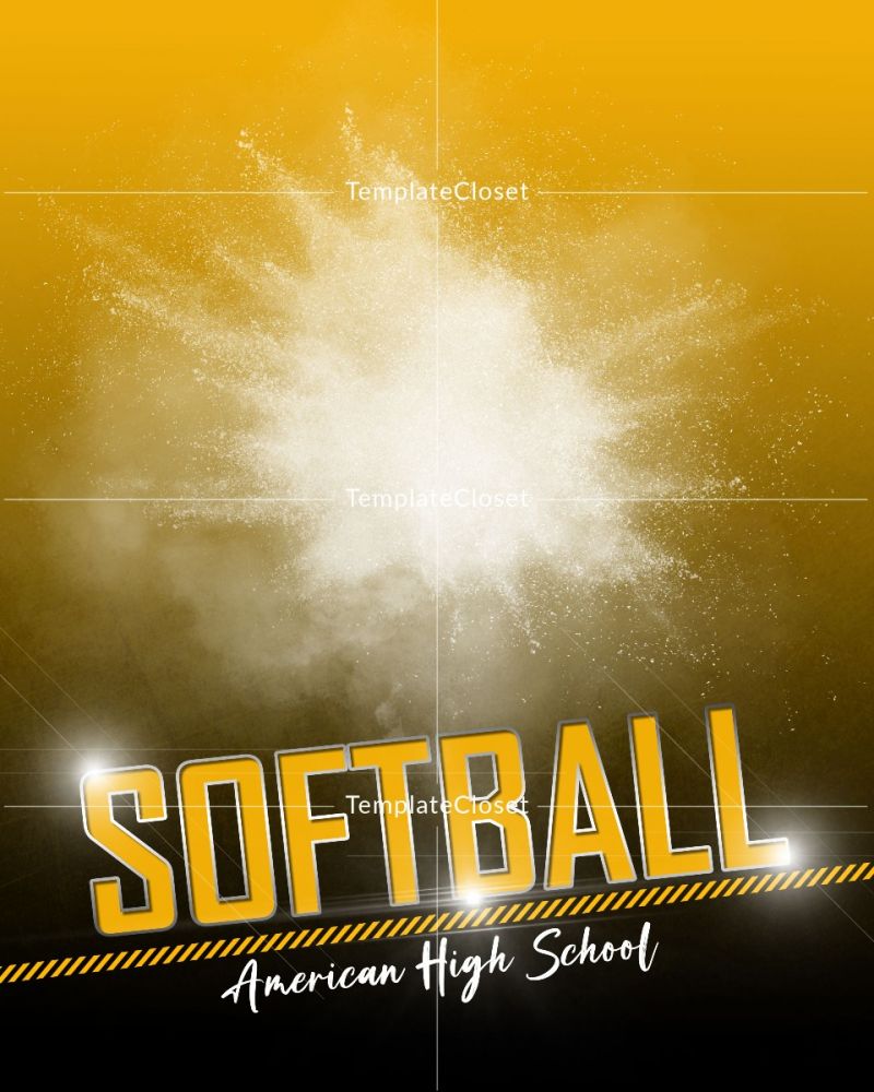 Custom Photoshop Templates - Softball