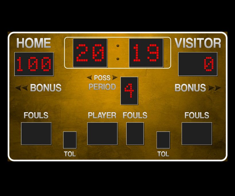 Blank Basketball Scoreboard