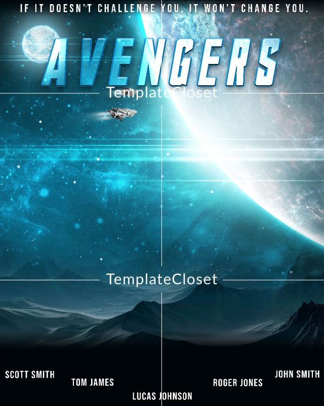 avengers poster template