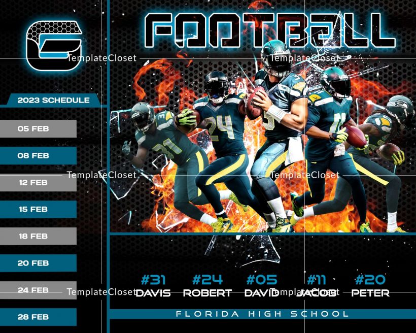 Sports Schedule Template Sports Schedule Etsy