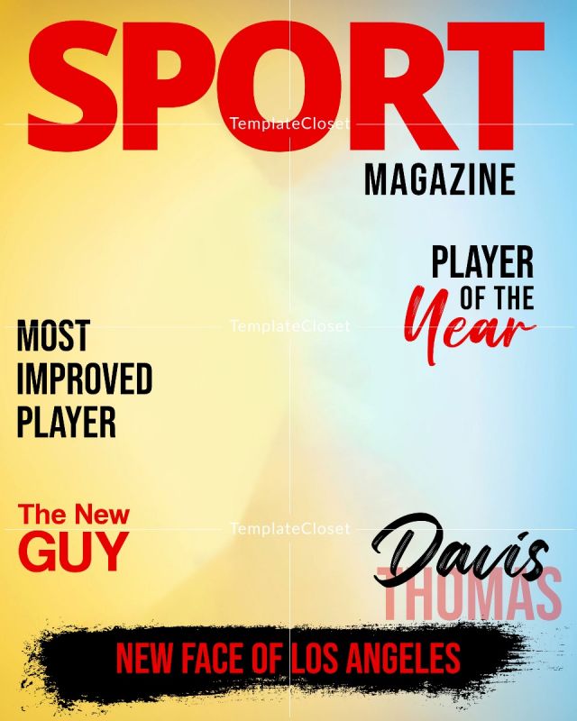 Basketball Magazine Cover Template Sport Magazine Cover PSD, High