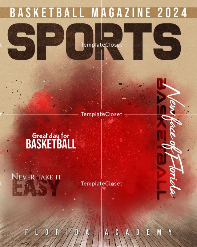 Basketball Magazine Cover Template