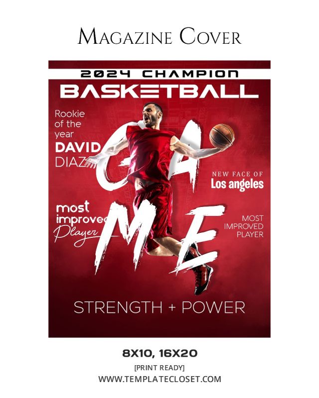 Basketball Magazine Cover Template