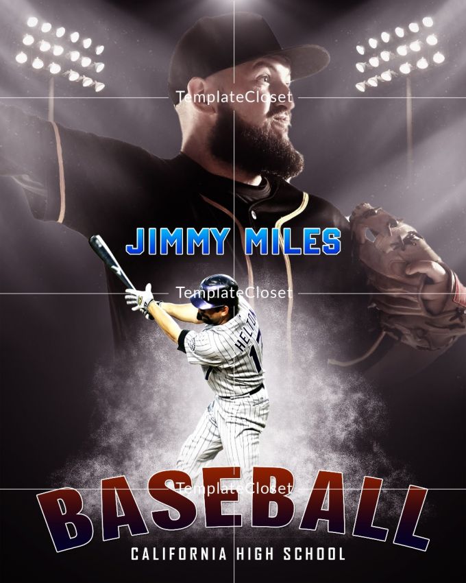 Baseball Jimmy Miles Template Photography