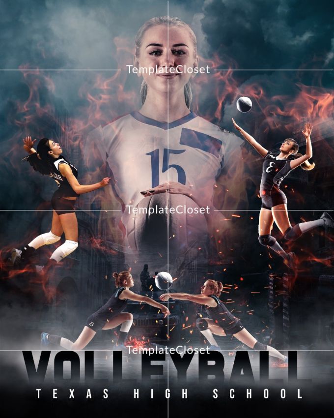 Volleyball Sports High School Template