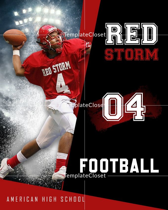 Football Red Storm Template
