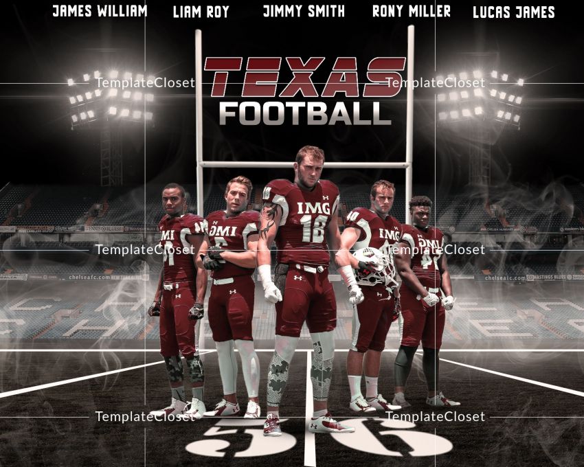 Football Team Texas Photography Template