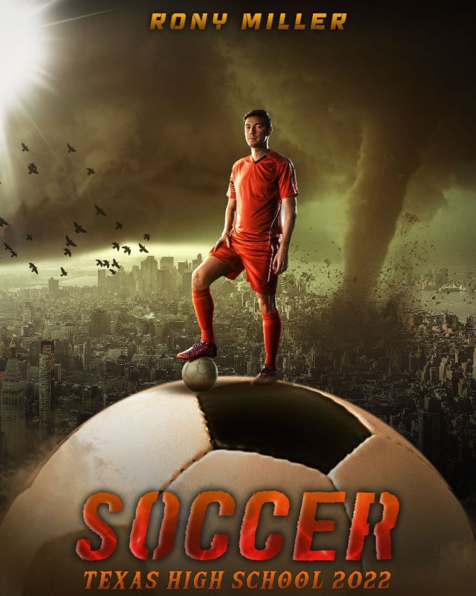 Customized Soccer Photoshop Photography Template