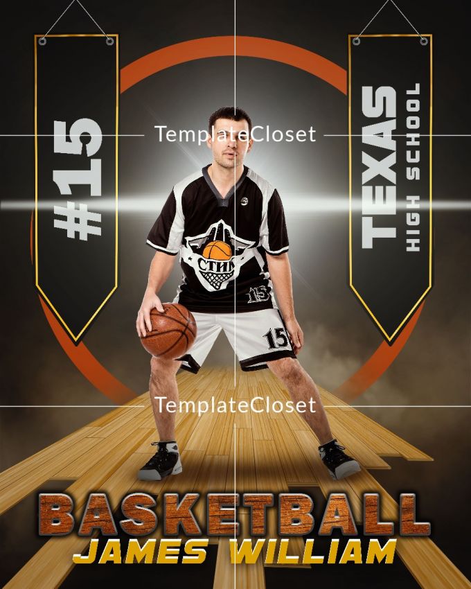 Basketball James Template Photography