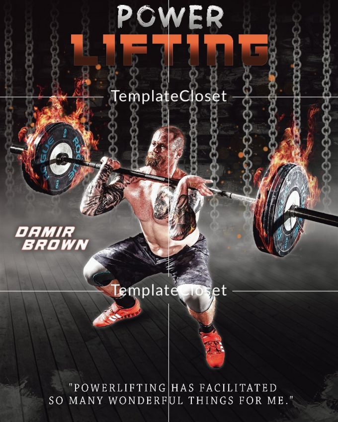 Power Lifting Damir Brown Template Photography