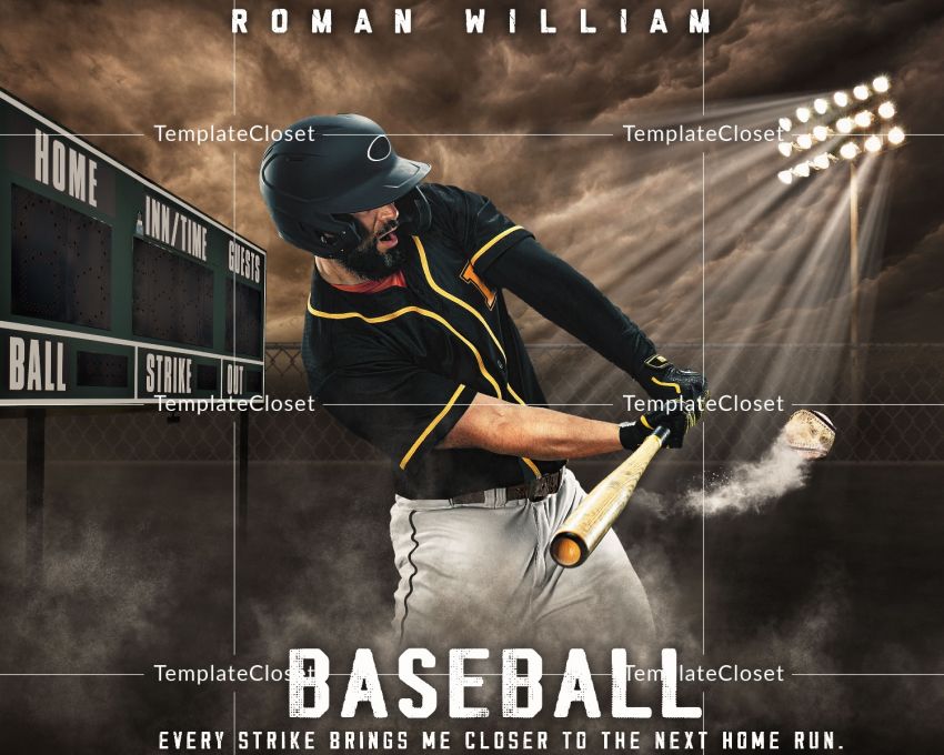 Roman William Baseball Photography Template