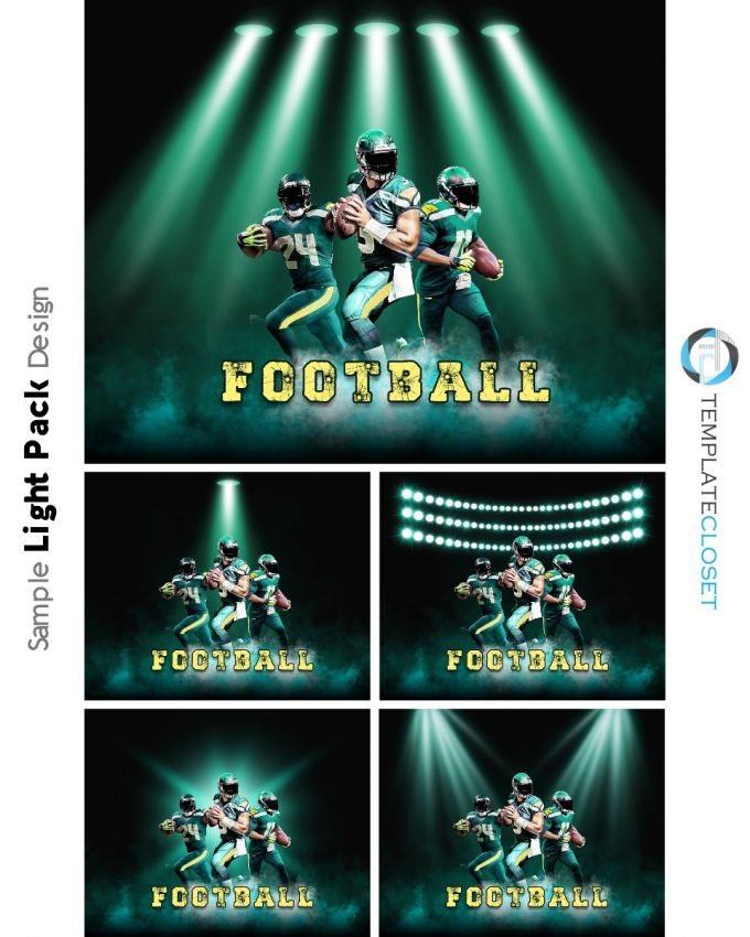 Football Light Pack Photography Template