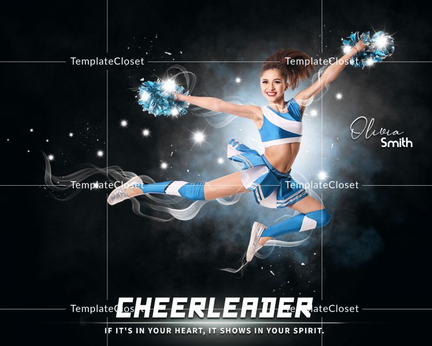 Olivia Smith Cheerleader Photography Template