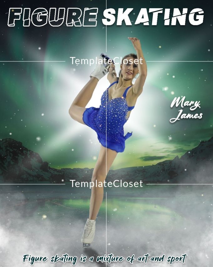 Mary James Figure Skating Photography Template