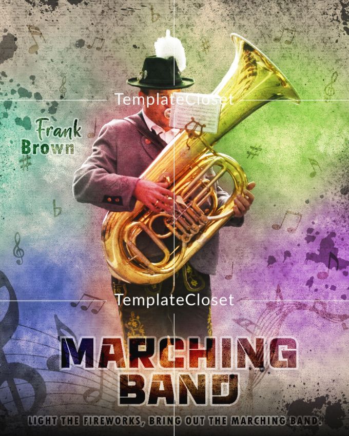 Frank Brown Marching Photography Template