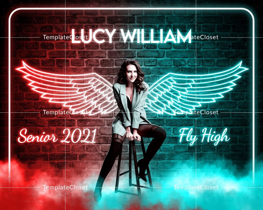 Senior Fly High Template Photography