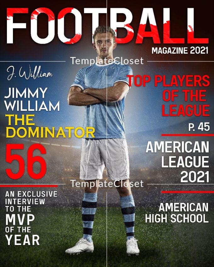 Football Magazine Jimmy William Template