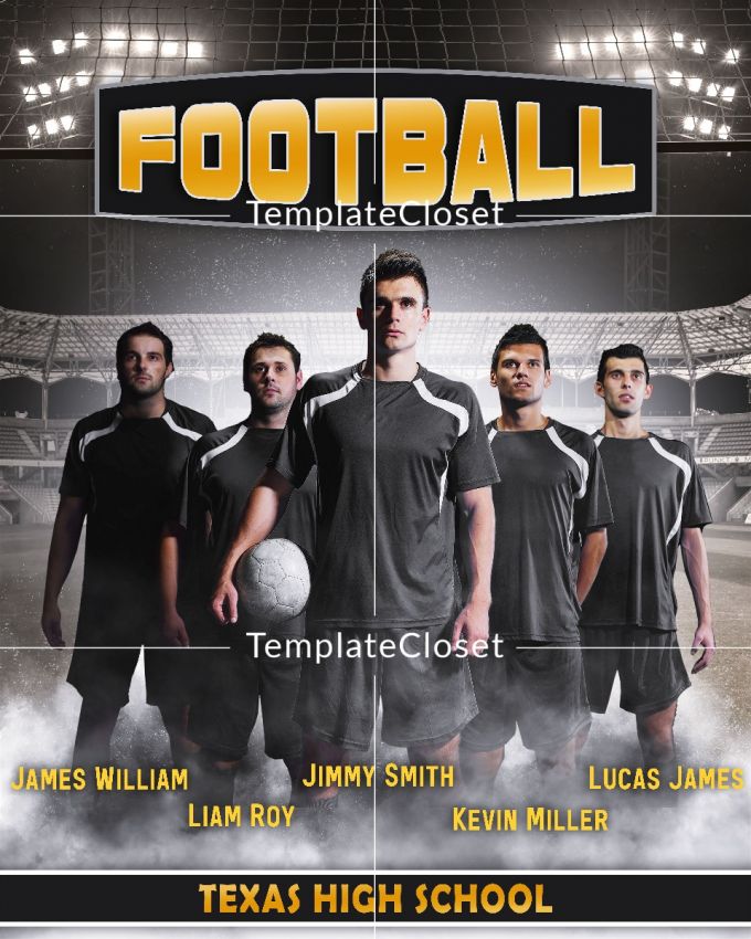 Football Team High School Template Photography
