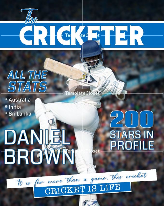 Cricket Magazine Cover Template