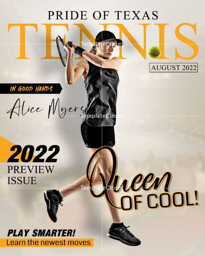 Tennis Magazine Cover Template