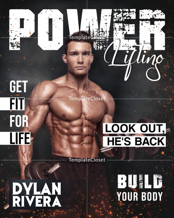 Power Lifting Magazine Cover Template