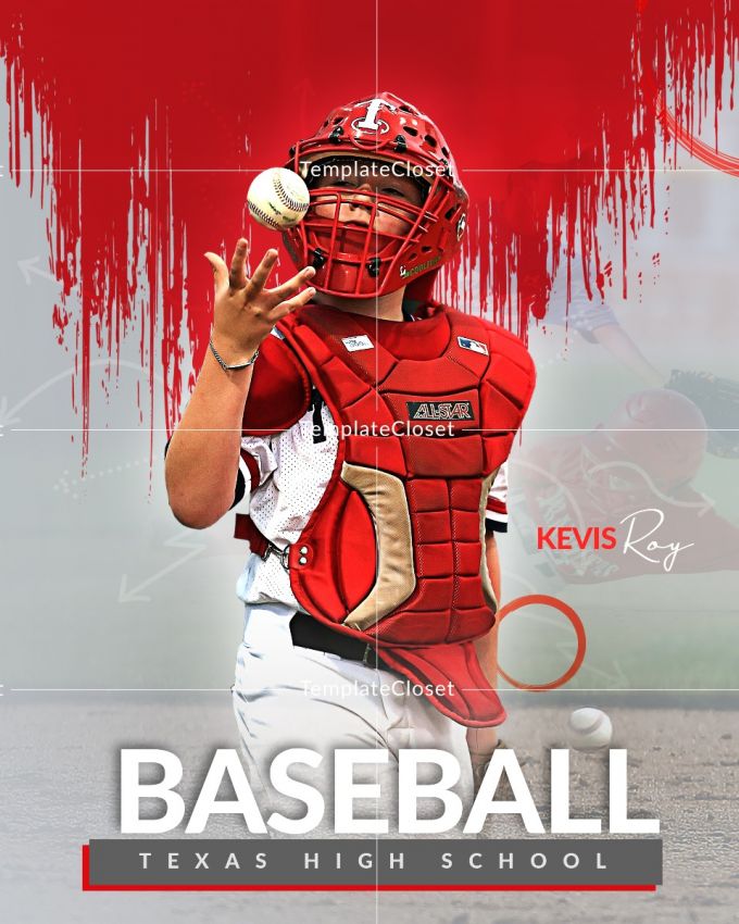 TemplateCloset - Baseball Player Signature Poster