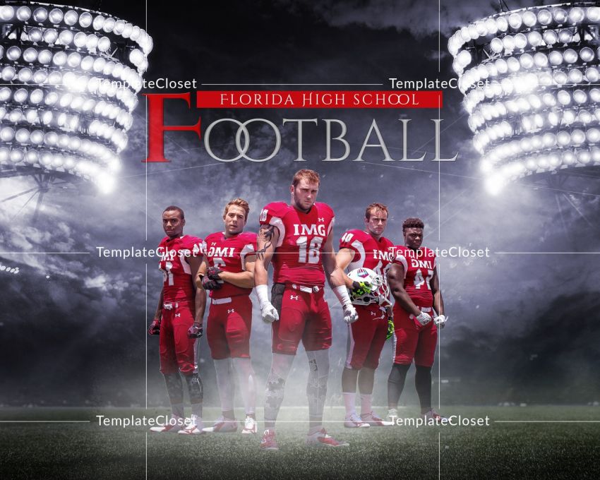 Football Team Light Effect Photography Template