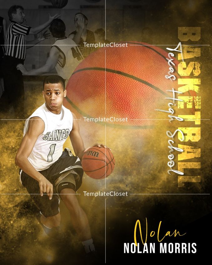 Nolan Morris - Basketball Fire Effect Template