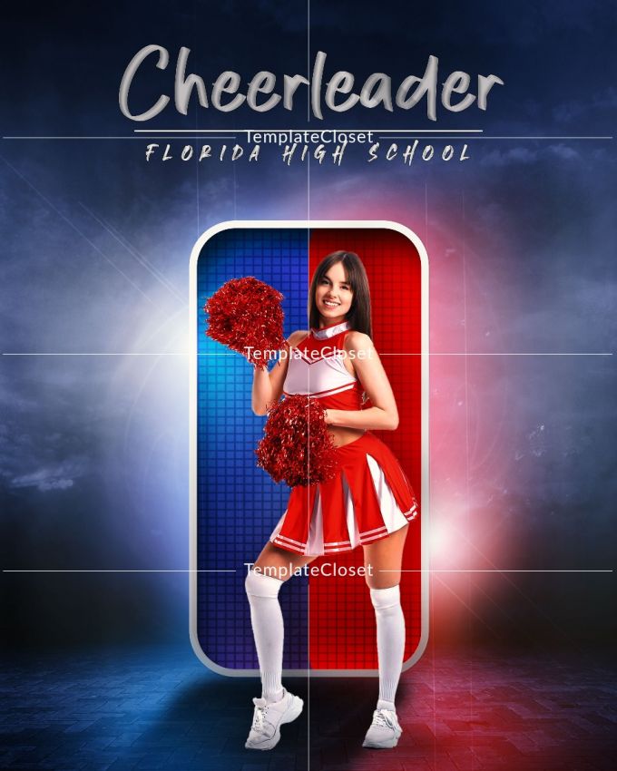 Customized Cheer Leader Florida High School Template