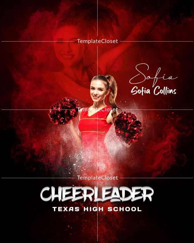 Customized Cheer Leader Florida High School Template