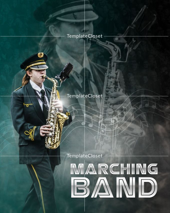 Customized Marching Band Memory Mate Template