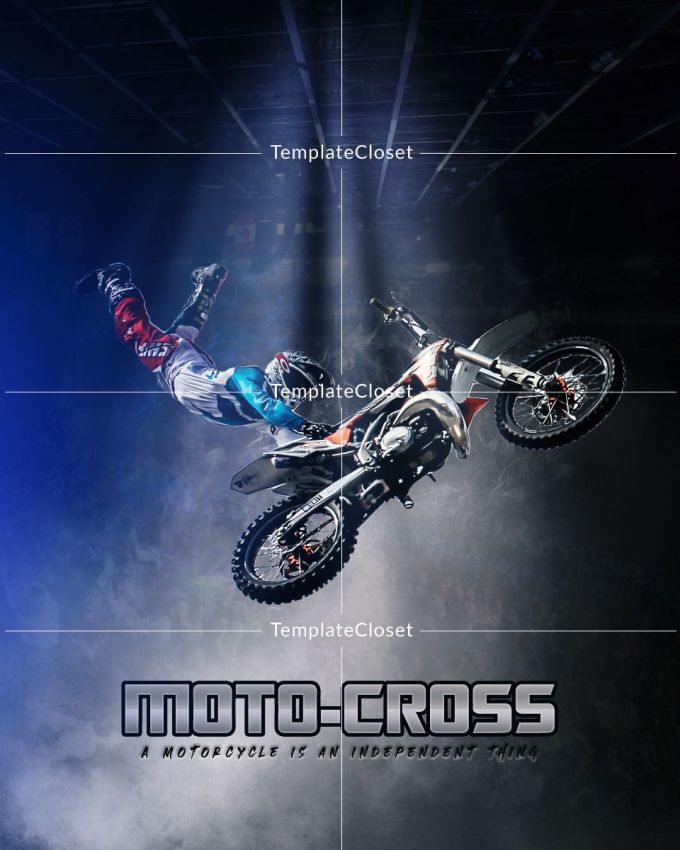 Fully Customized Moto Cross Sports Poster