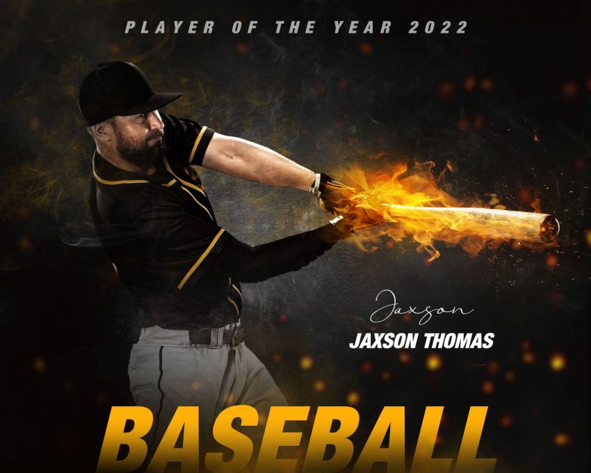 Jaxson Thomas - Baseball Player Of The Game Template