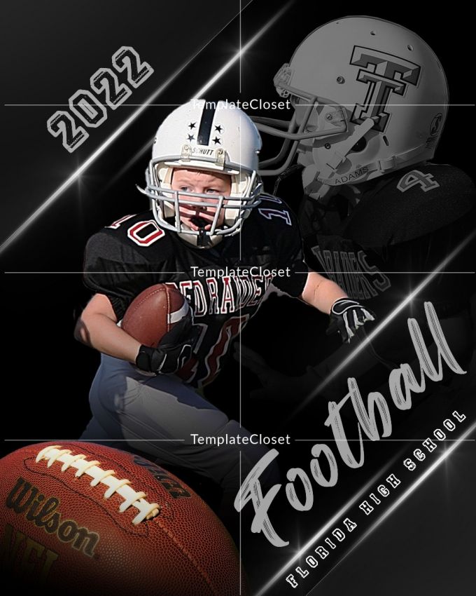 Football Memory Mate Customizable Photoshop Template