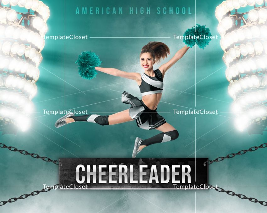 Cheerleader Stadium Light Effect Customizable Template