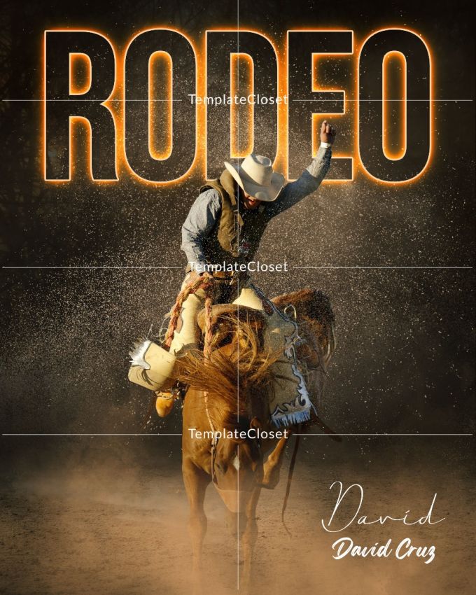 Rodeo Best Background Effect Photoshop Poster