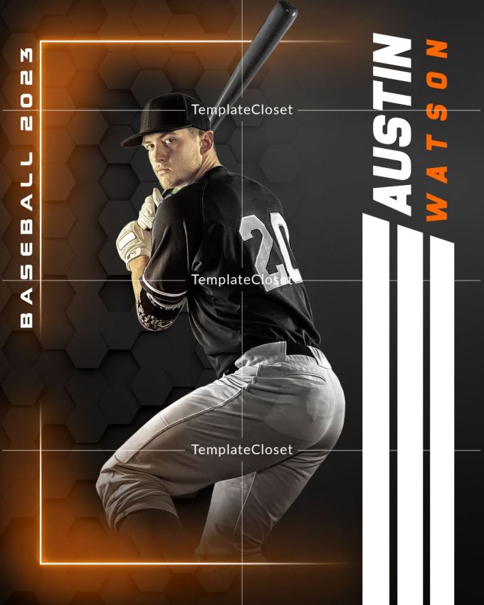 Baseball Layered Photoshop Poster