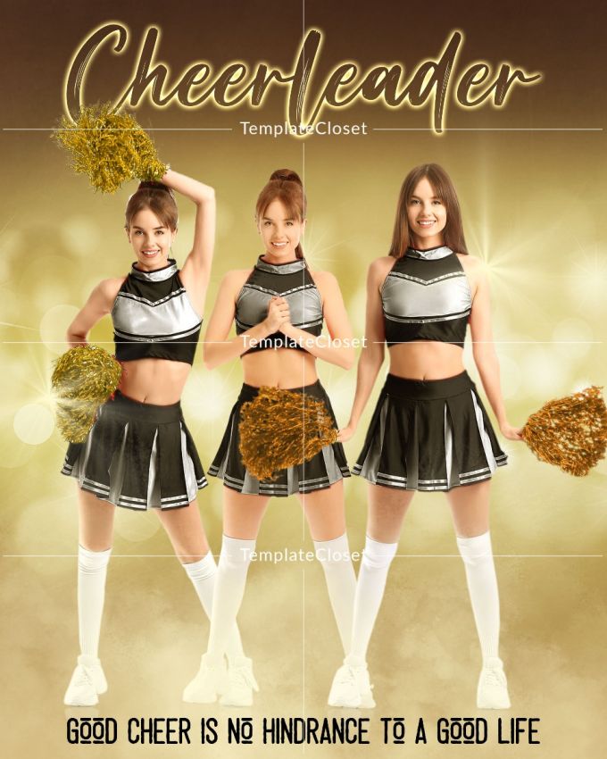 Cheerleader Photo Frame Effect Poster