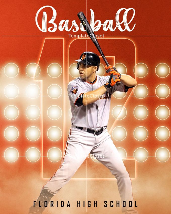 Baseball Light Effect Customized Template