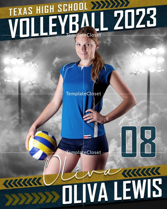 Volleyball American High School Photography Poster