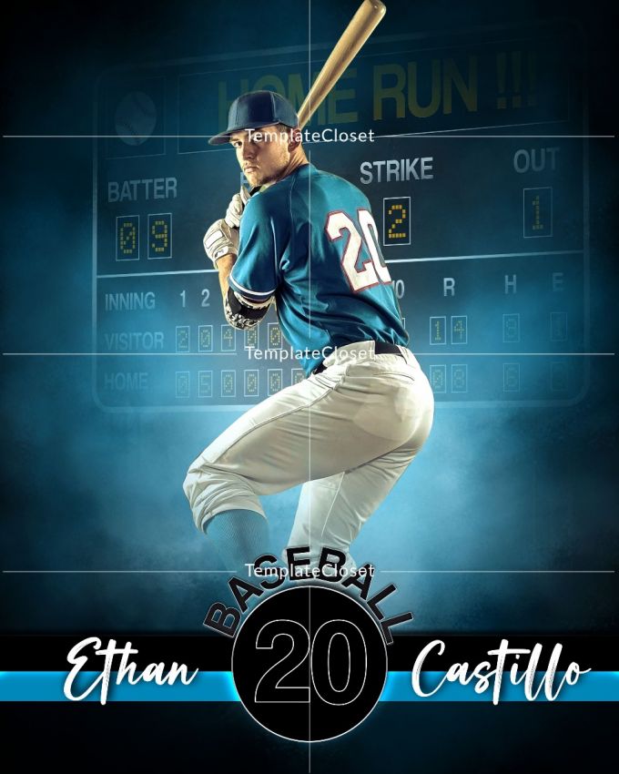 Ethan Castillo - Baseball Board Background Template