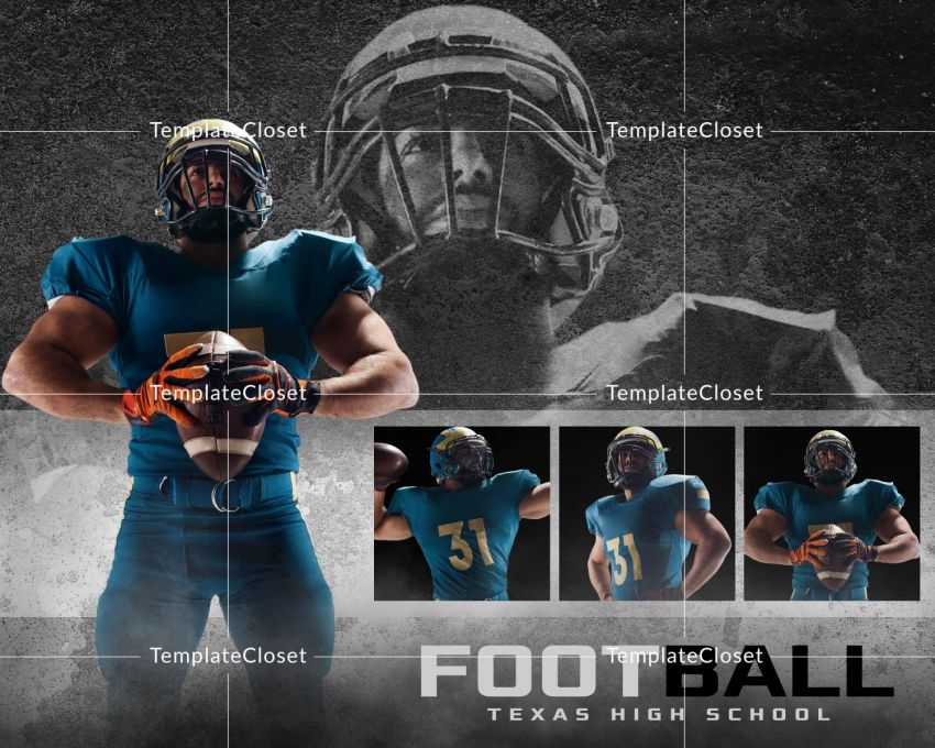 Football Memory Mate Layered Photoshop Template