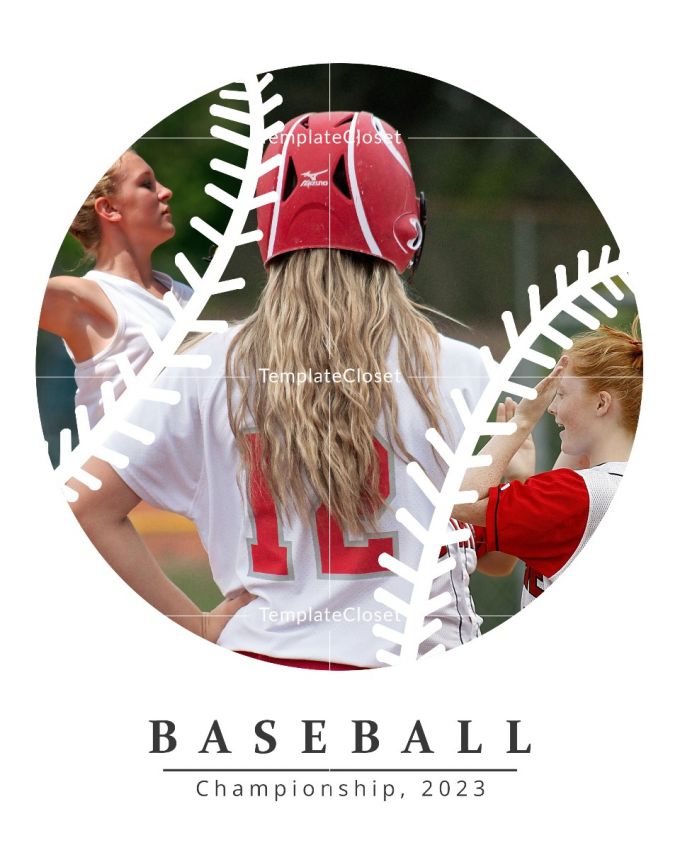Baseball Collage Photoshop Template