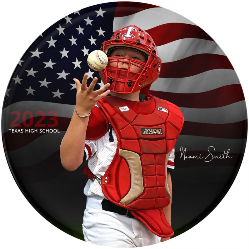 Baseball Photo Button Template
