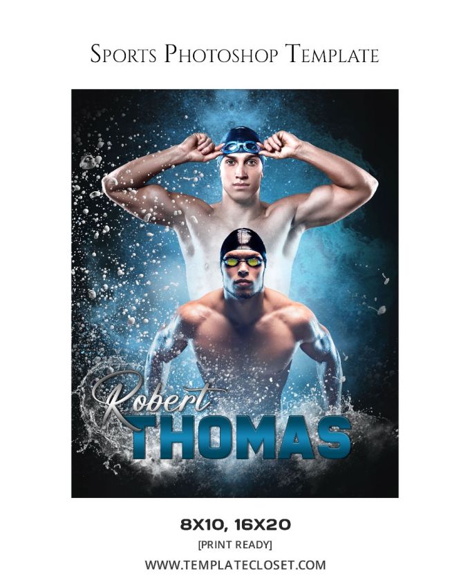 Swimming Sports Memory Mate Template