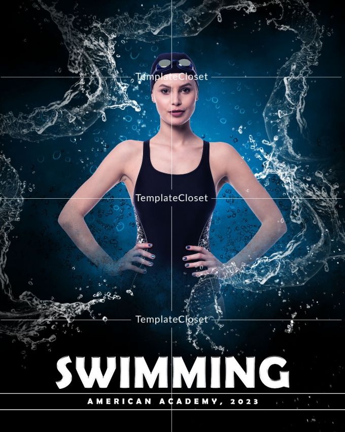 Swimming Sports Memory Mate Template