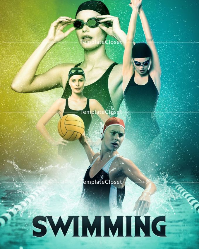 Swimming Sports Memory Mate Template