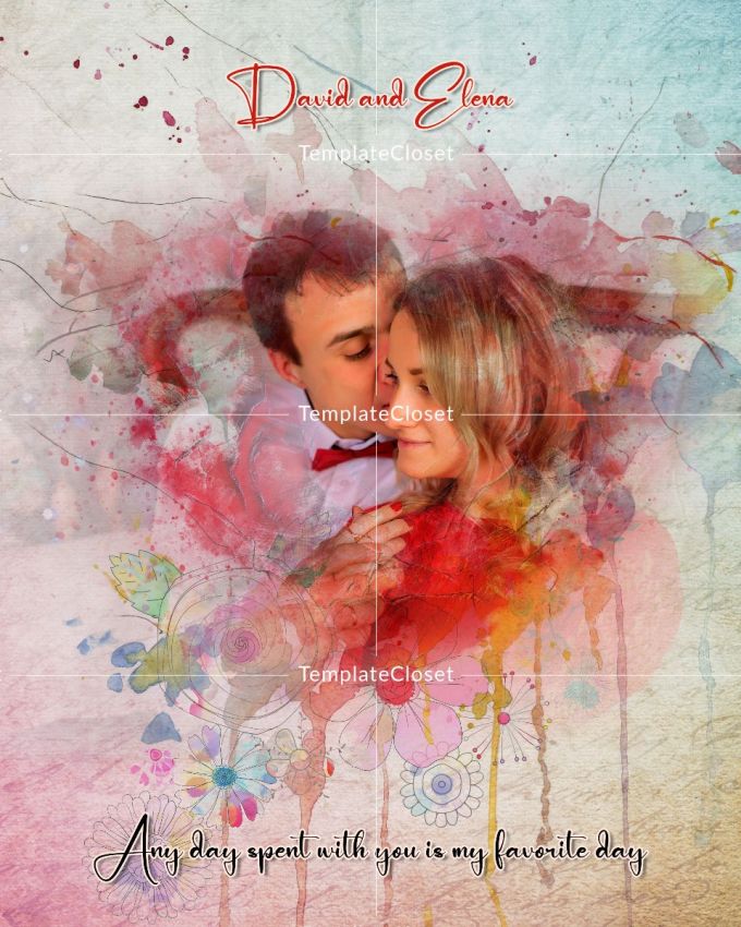 Valentine Digital Backdrop Template