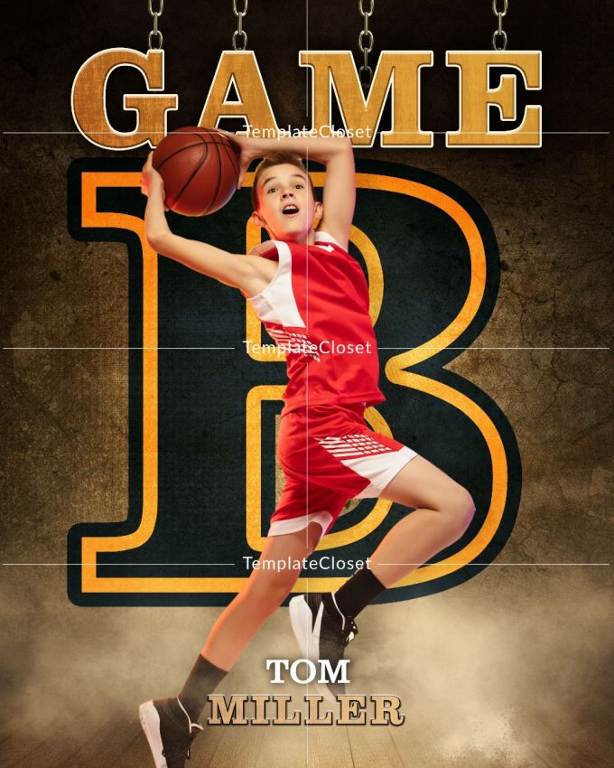 Basketball Game Day Photography Poster