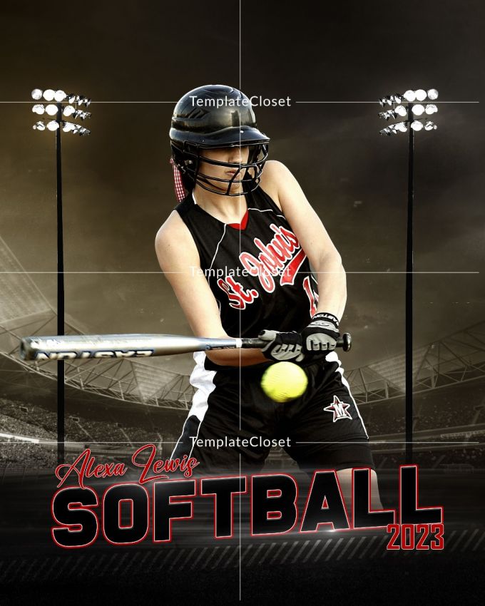 Baseball Light Effect Customized Template